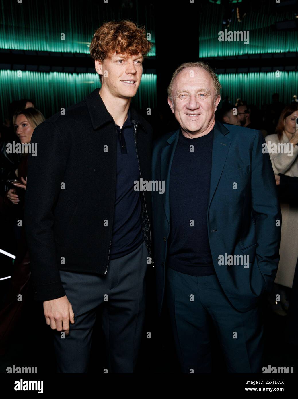 Jannik Sinner and Franvßois-Henri Pinault attend GUCCI Autumn-Winter ...
