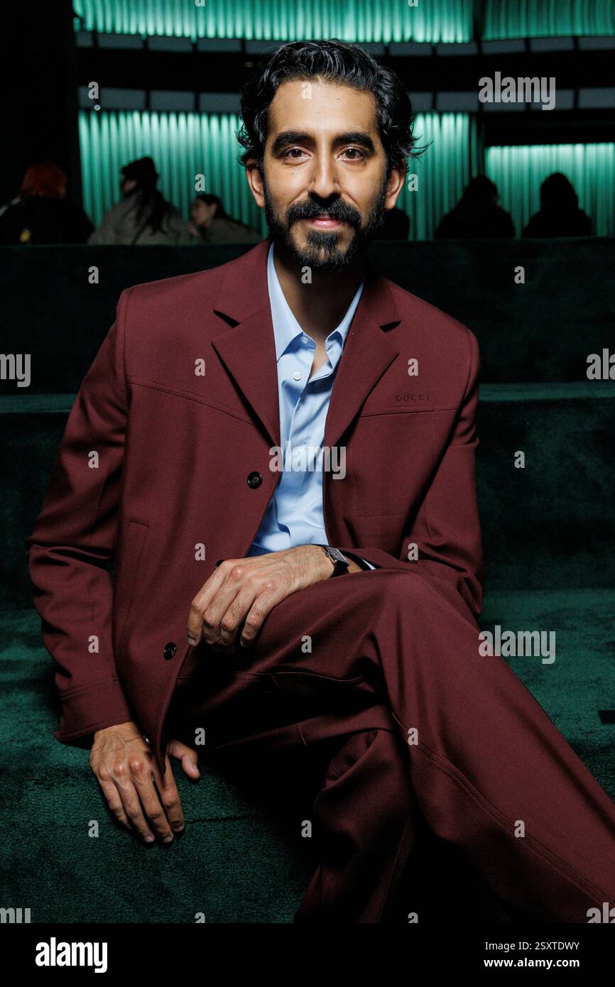Milan, Italien. 25th Feb, 2025. Dev Patel attends GUCCI Autumn-Winter ...
