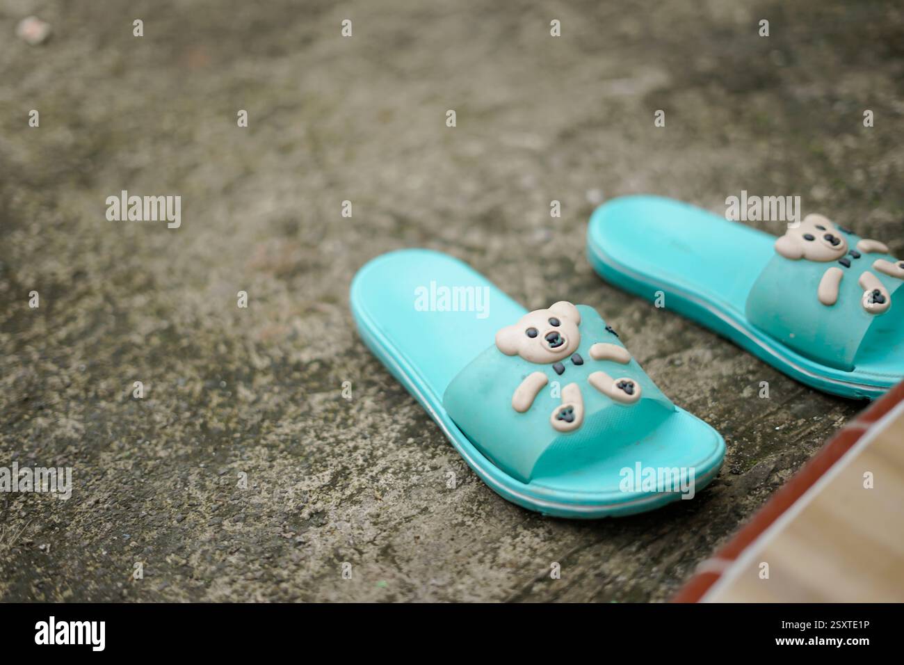 cute cyan sandals for girls Stock Photo - Alamy