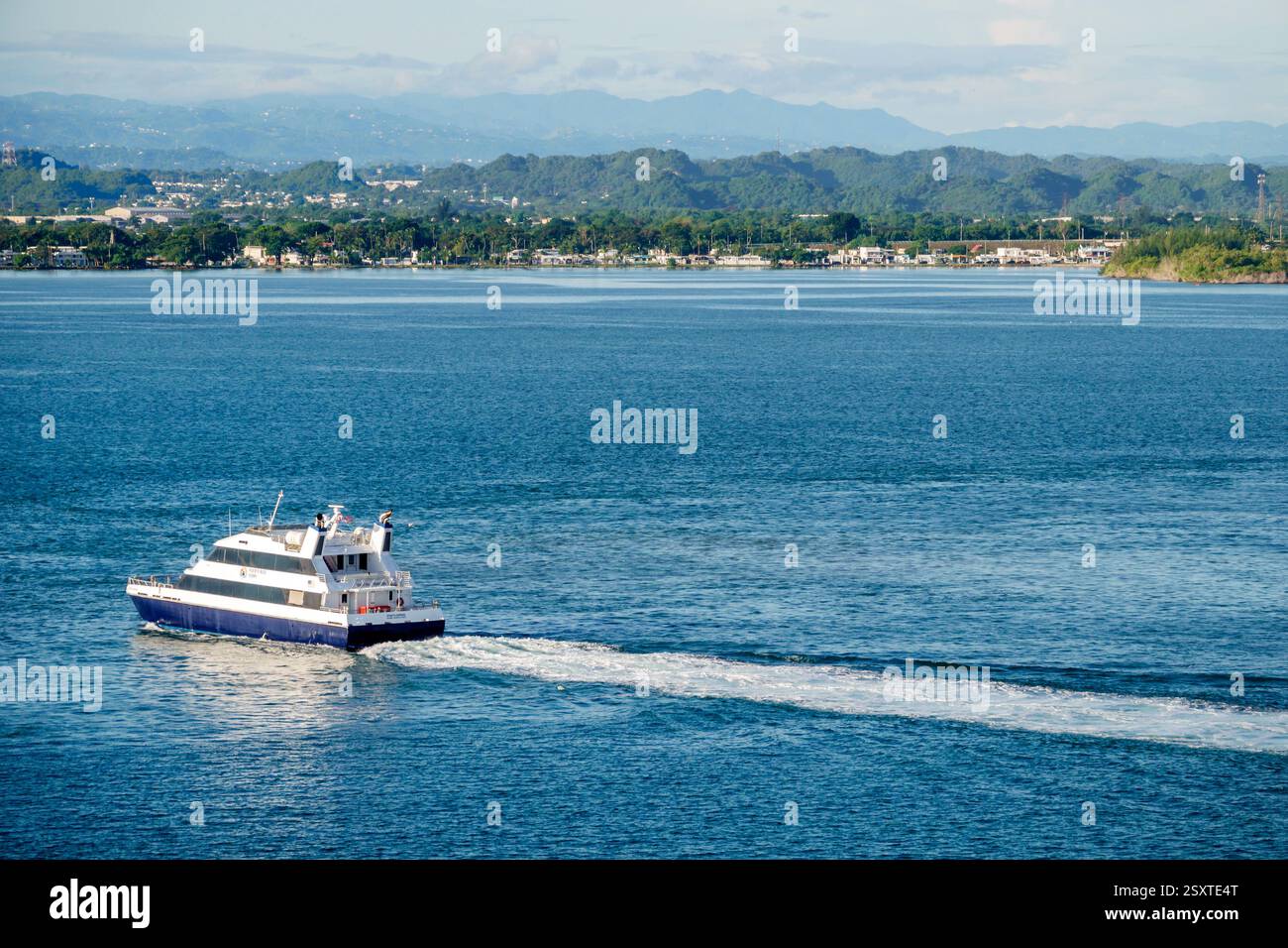 San Juan Puerto Rico,Atlantic Ocean,San Juan Bay,Cruise Port view,Puerto Rico Ferry,boat in ...