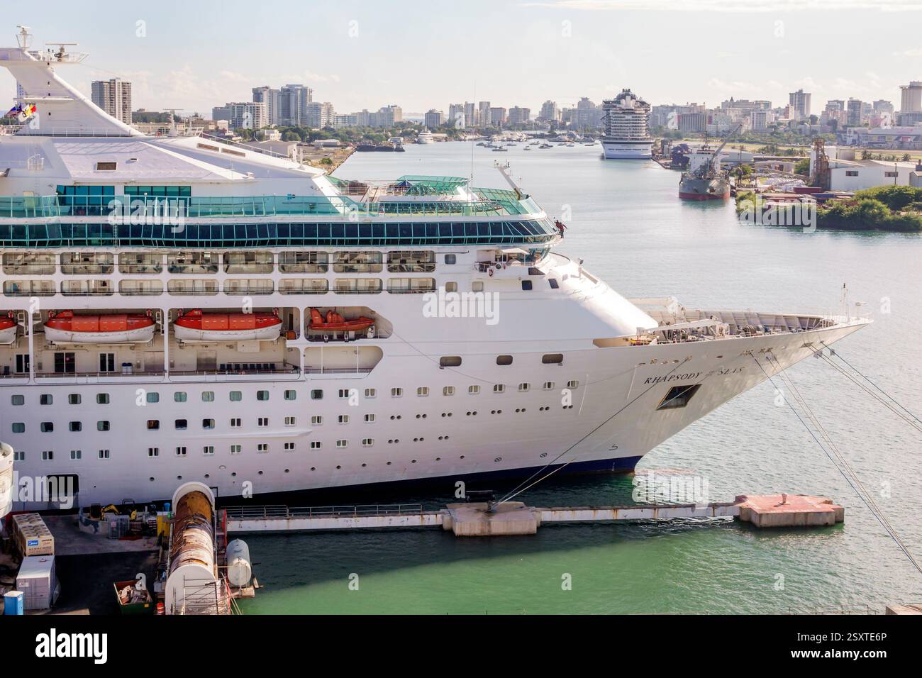 San Juan Puerto Rico,Atlantic Ocean,San Juan Bay,Cruise Port view,Royal Caribbean Rhapsody of ...