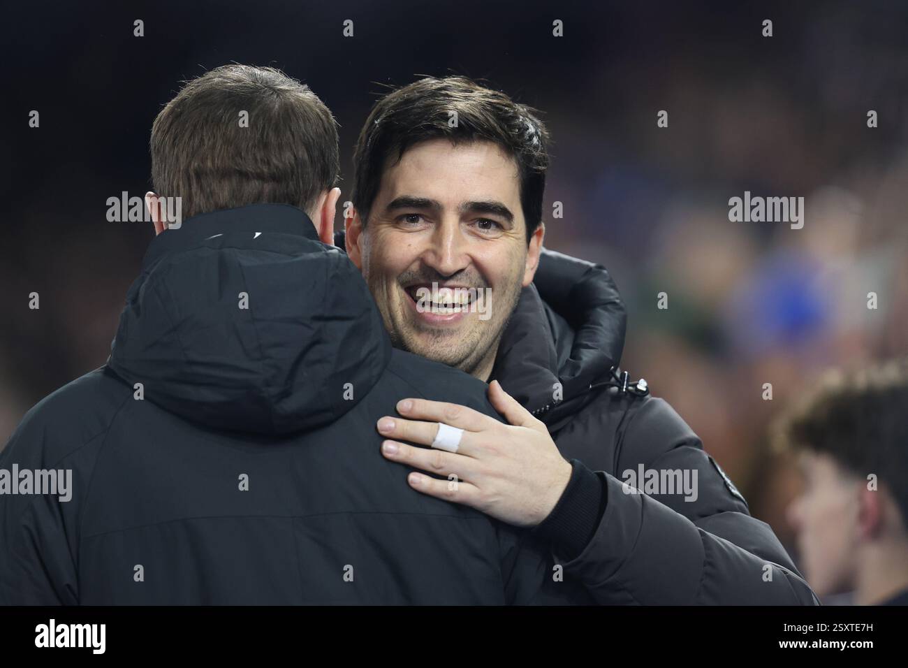 London England, February 25th 2025: Bournemouth manager Andoni Iraola ...