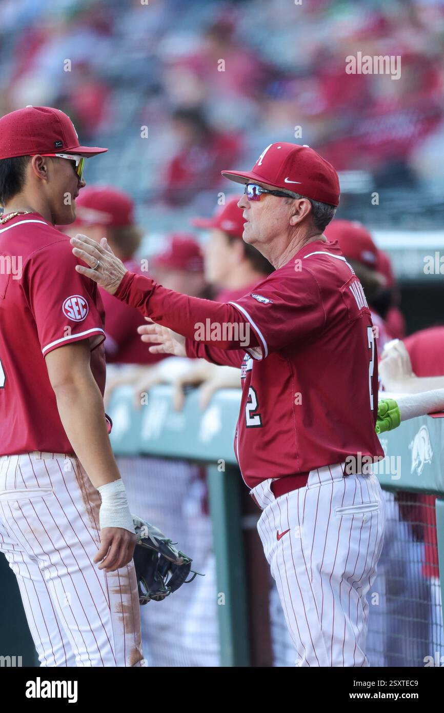 February 25, 2025: Razorback Head Coach Dave Van Horn has a discussion ...