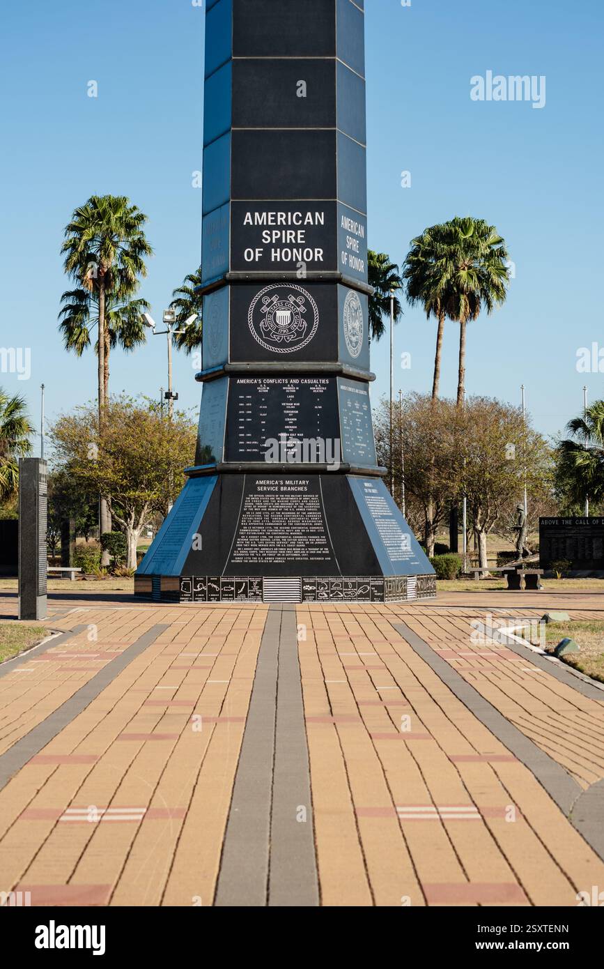 American Spire of Honor, a 105' black granite, five sided spire ...