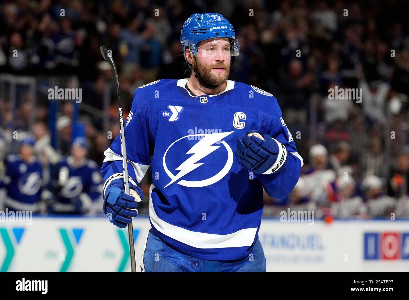 Tampa Bay Lightning defenseman Victor Hedman celebrates after scoring ...
