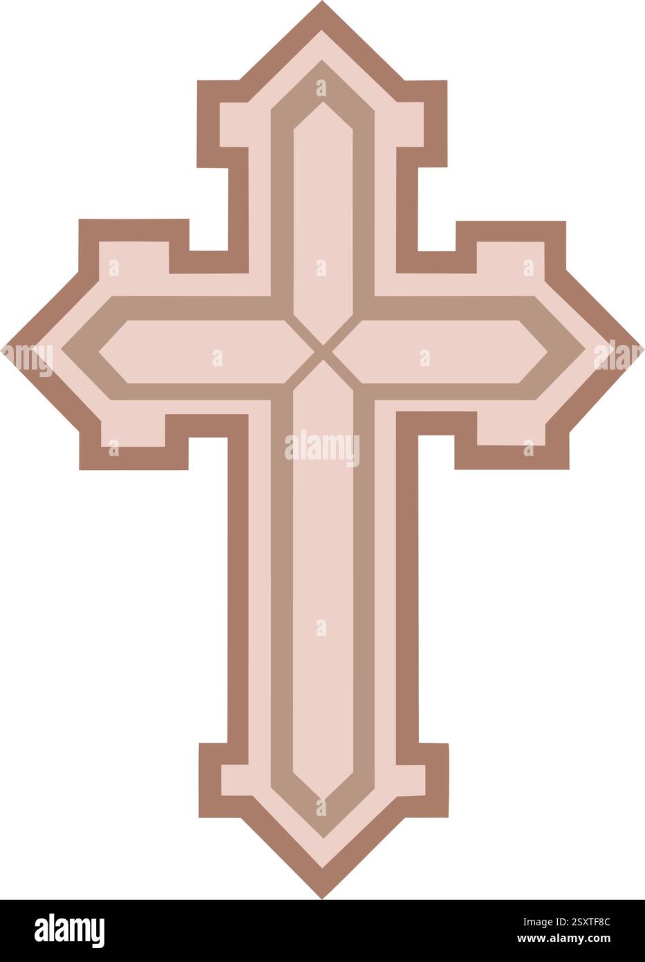 Baptism Cross Classic Ornate Religious Symbol Stock Vector Image & Art ...