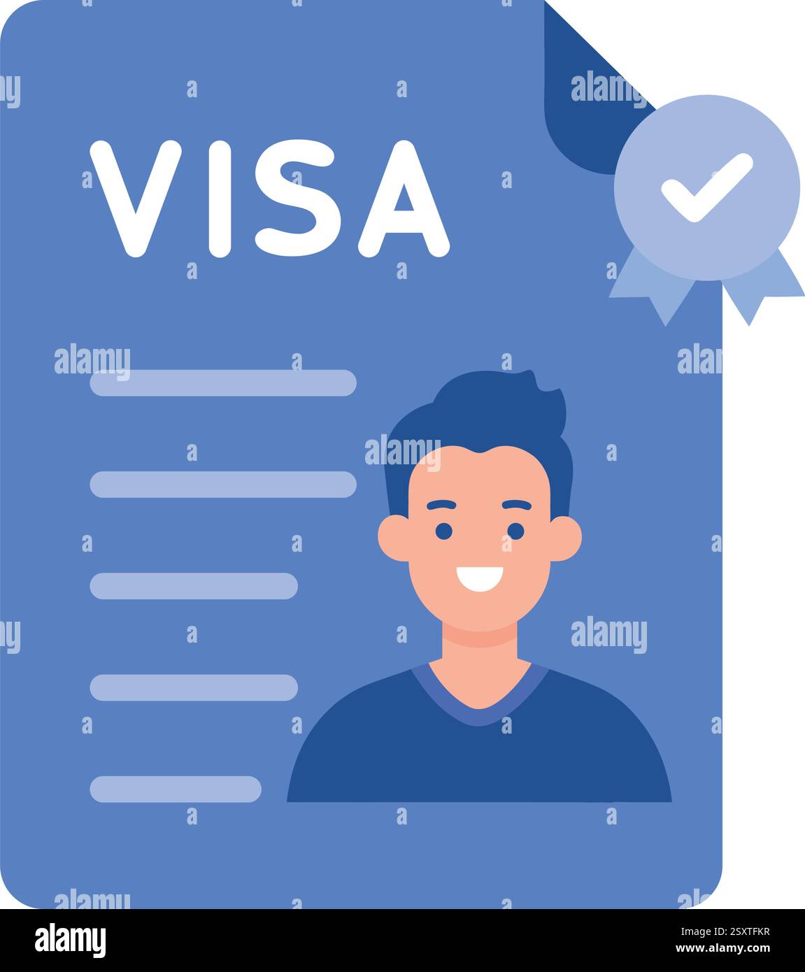 Student Visa Identification Approval Immigration Stock Vector Image ...