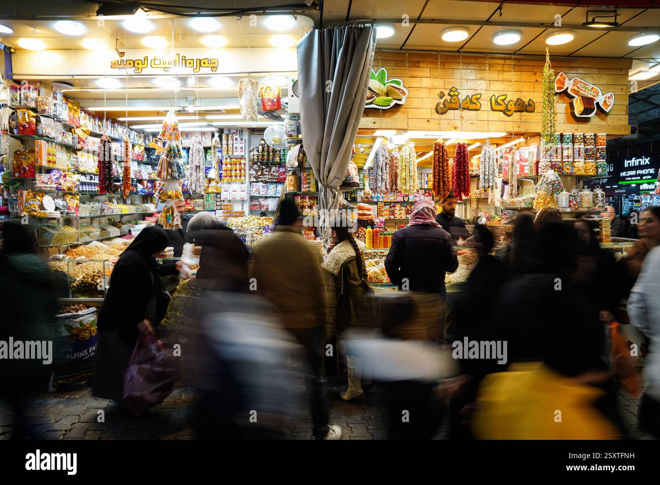 Duhok, Iraq. 25th Feb, 2025. Women shop at a spice shops in the city of ...