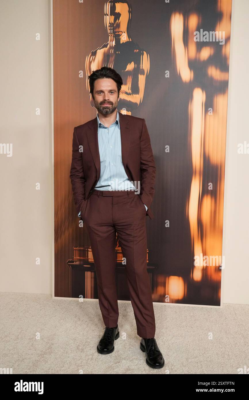 Sebastian Stan arrives at the Oscars Nominees Dinner on Tuesday, Feb ...