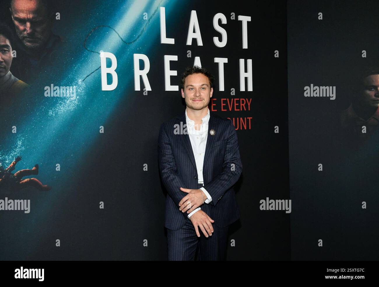 Finn Cole attends the premiere of Focus Features' "Last Breath" at AMC ...