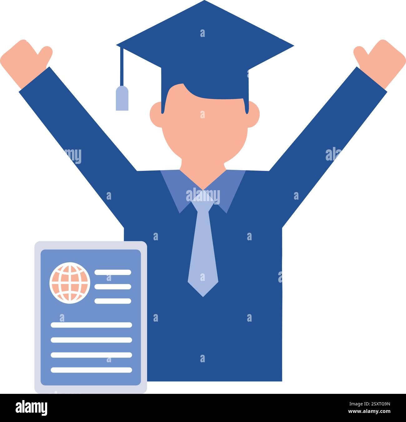 Student Visa Graduation Success Study Stock Vector Image & Art - Alamy
