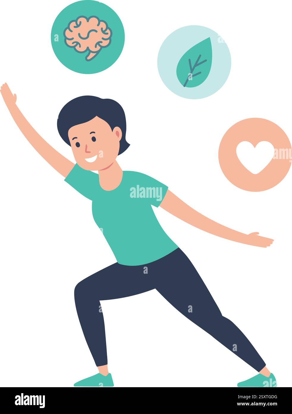 Mind and Body Yoga Wellness Physical Stock Vector Image & Art - Alamy