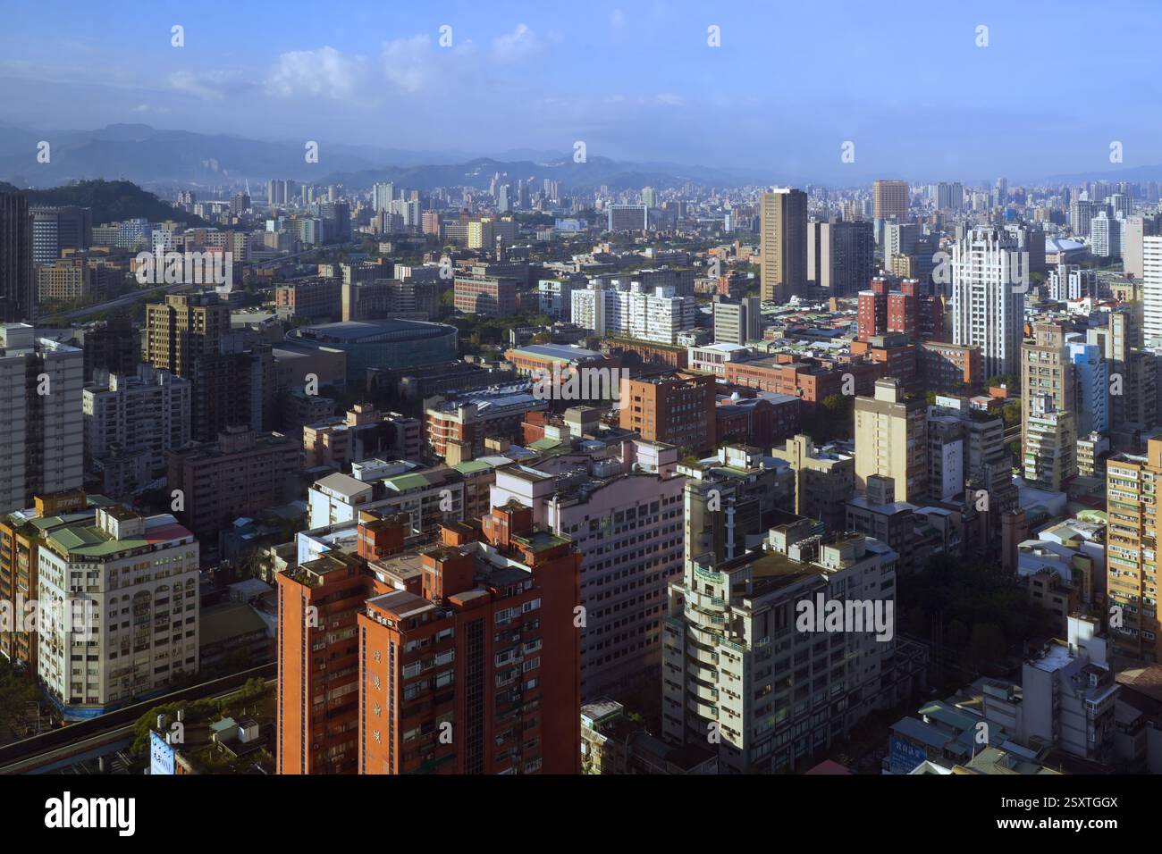 TAIPEI, TAIWAN -12 JAN 2025- Landscape view of buildings in Taipei City ...
