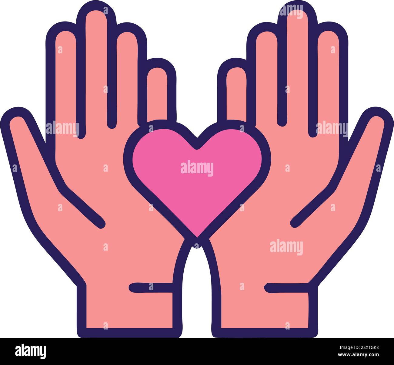 Mental Health Hands Holding Heart Icon Stock Vector Image & Art - Alamy
