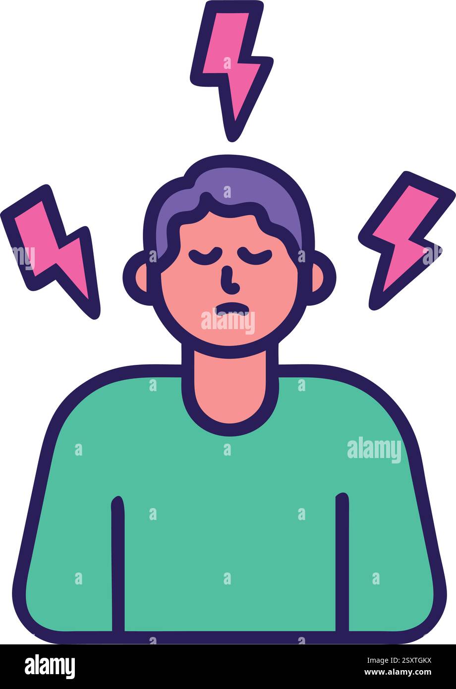 Mental Health Stress Concept Icon Stock Vector Image & Art - Alamy