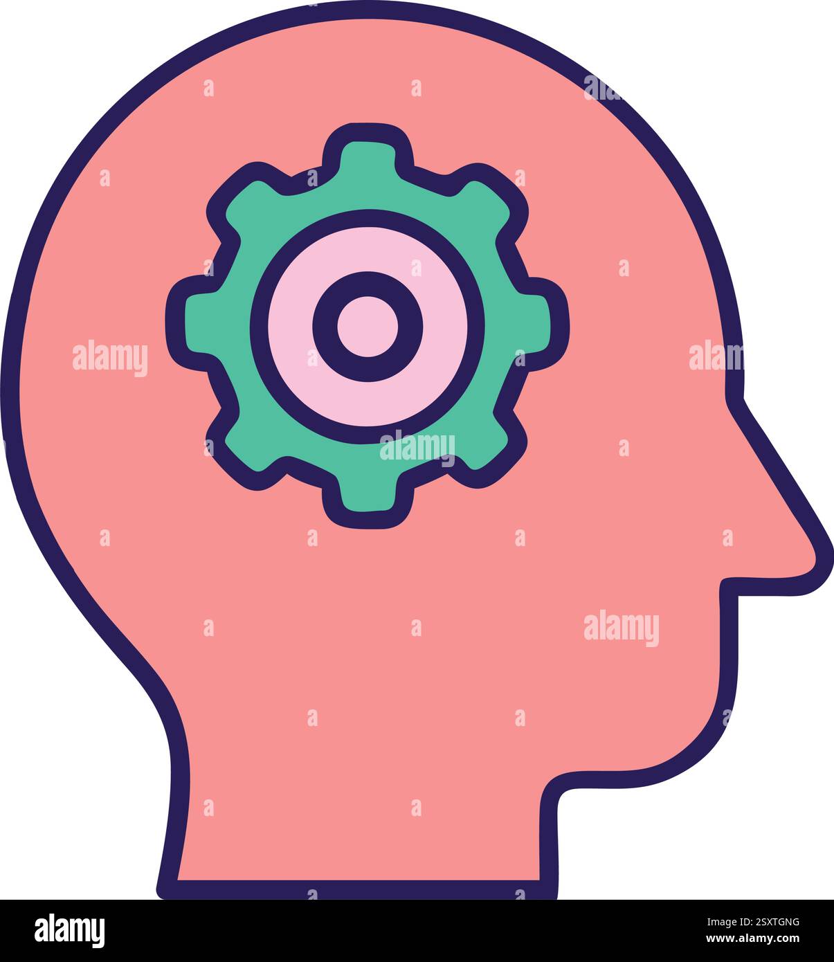 Mental Health Cognitive Process Icon Stock Vector Image & Art - Alamy