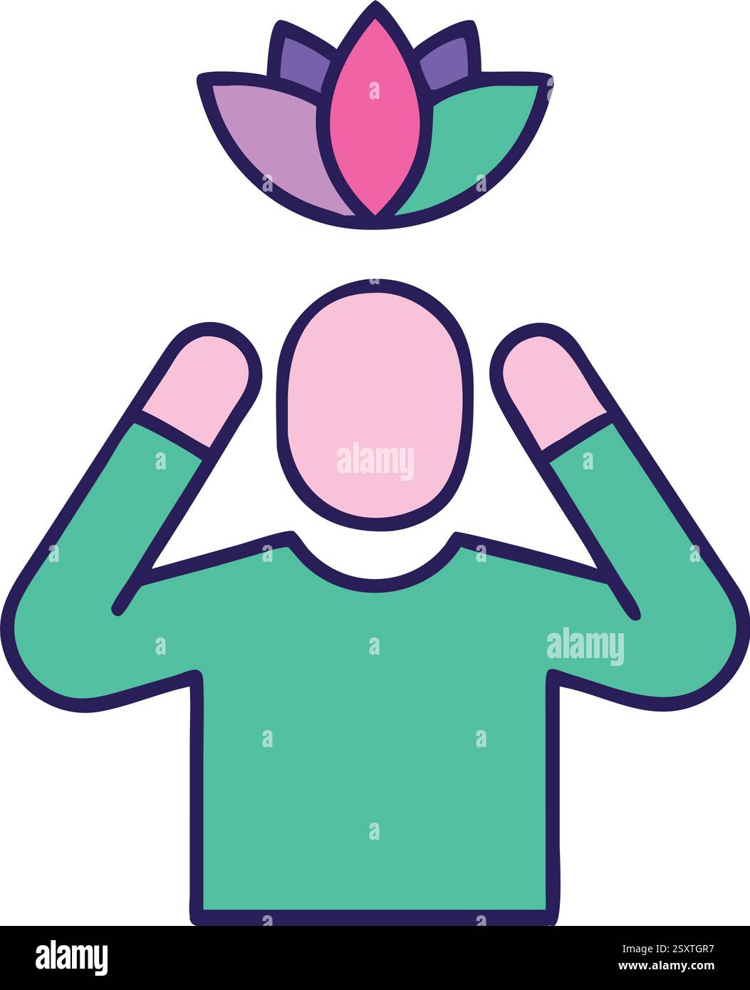 Meditation peace breathing therapy Cut Out Stock Images & Pictures - Alamy