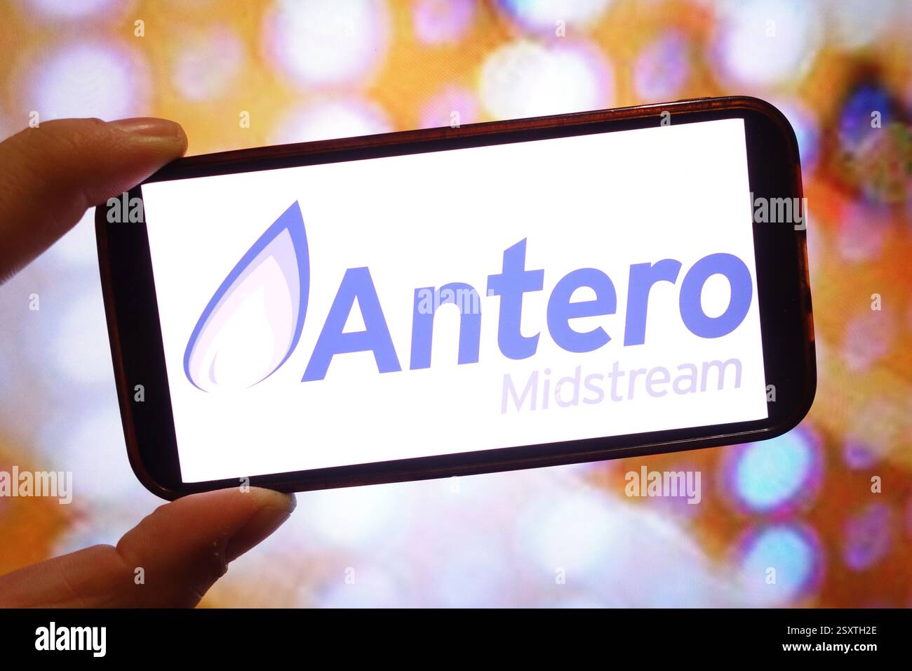 Poland. 22nd Feb, 2025. In this photo illustration, the Antero ...