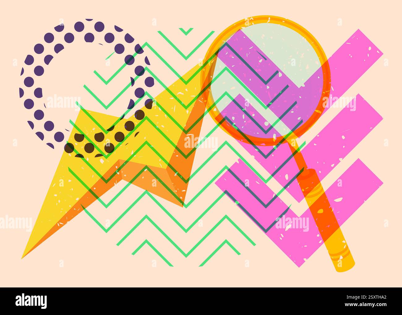 Risograph magnifying glass geometric hi-res stock photography and ...