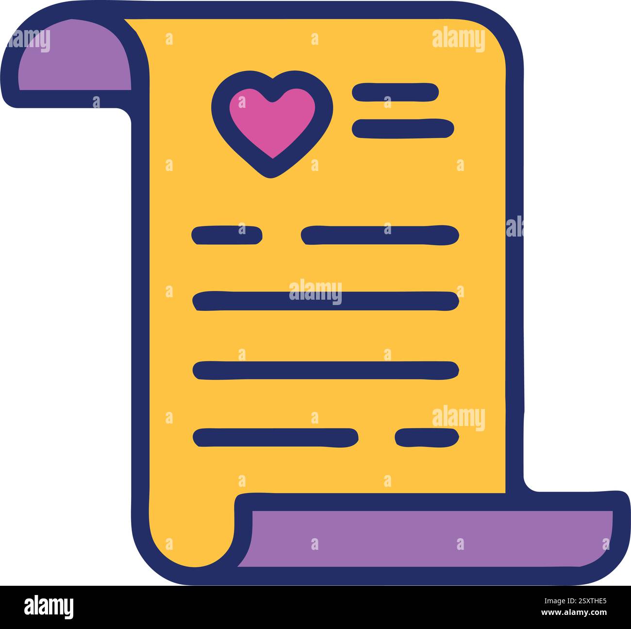 Anniversary Love Scroll Icon Stock Vector Image & Art - Alamy