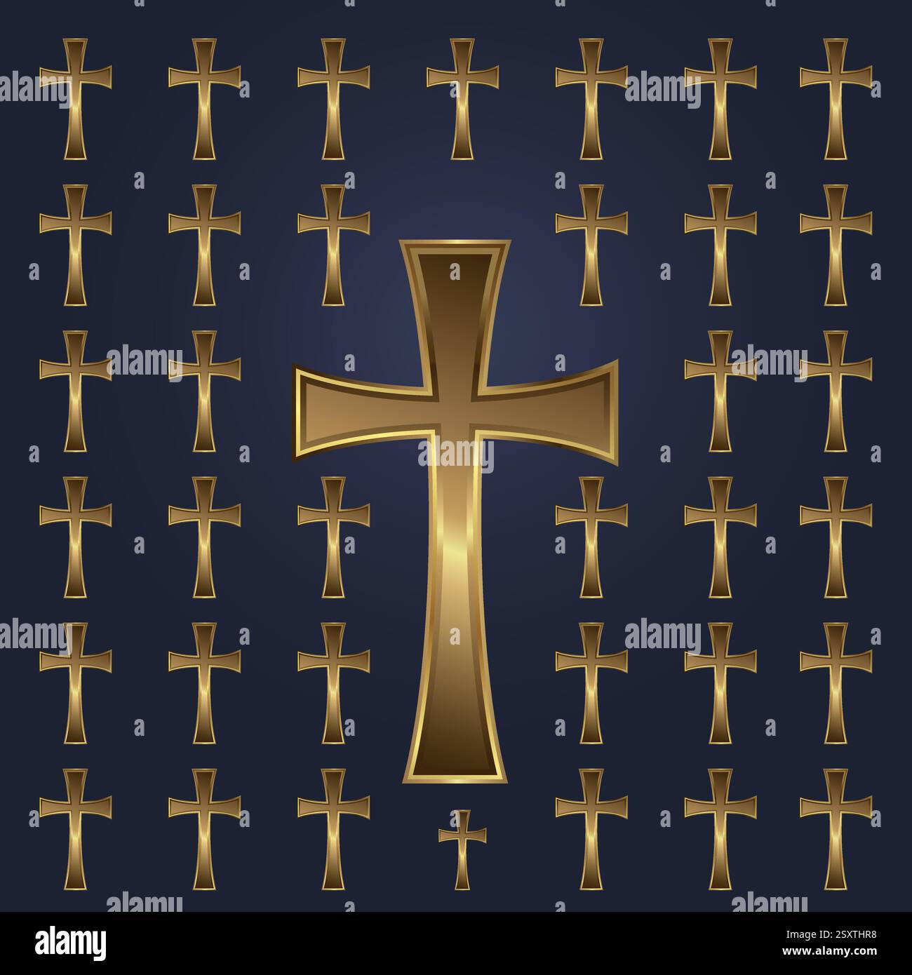 Holy cross with golden star, Premium holy cross icon, symbol for ...