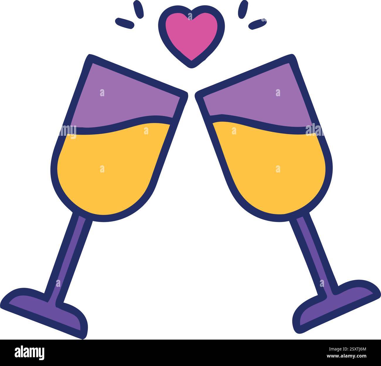 Luxury couple champagne toast Stock Vector Images - Alamy