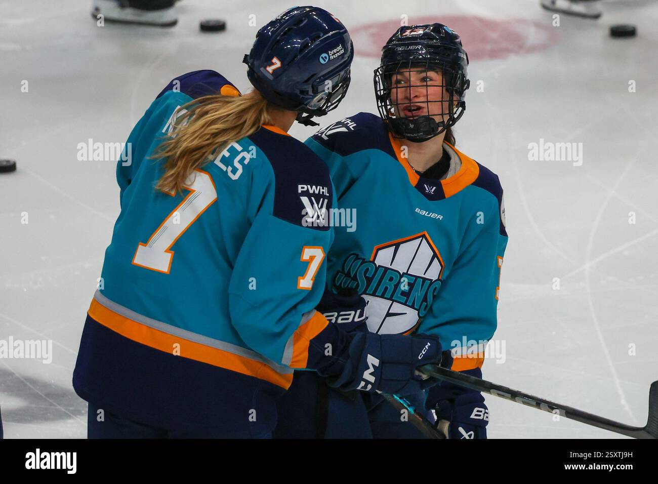 February 23rd 2025: New York Sirens forward Elle Hartje (13) skates in ...