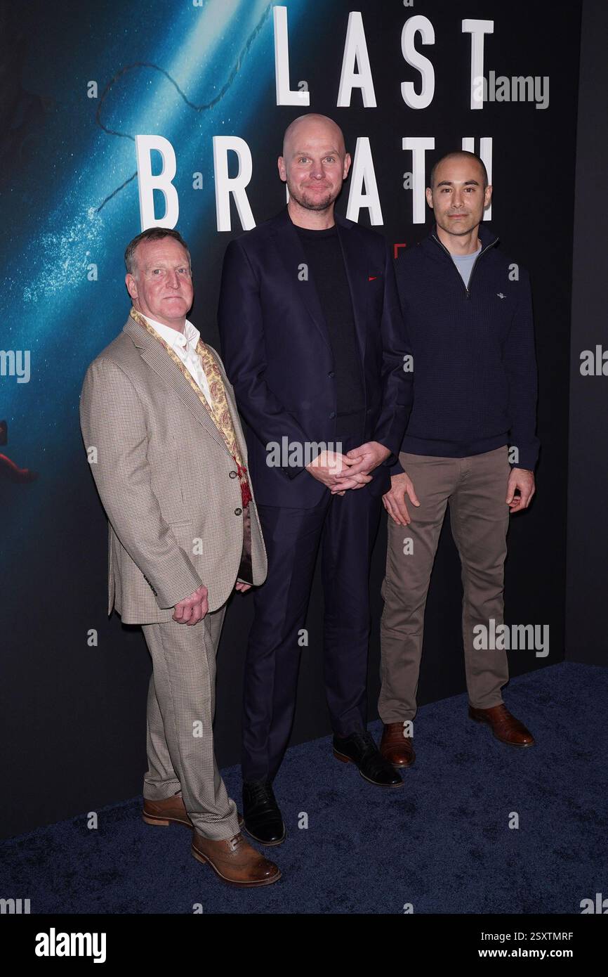 Duncan Allcock, Chris Lemons, David Yuasa at arrivals for LAST BREATH ...