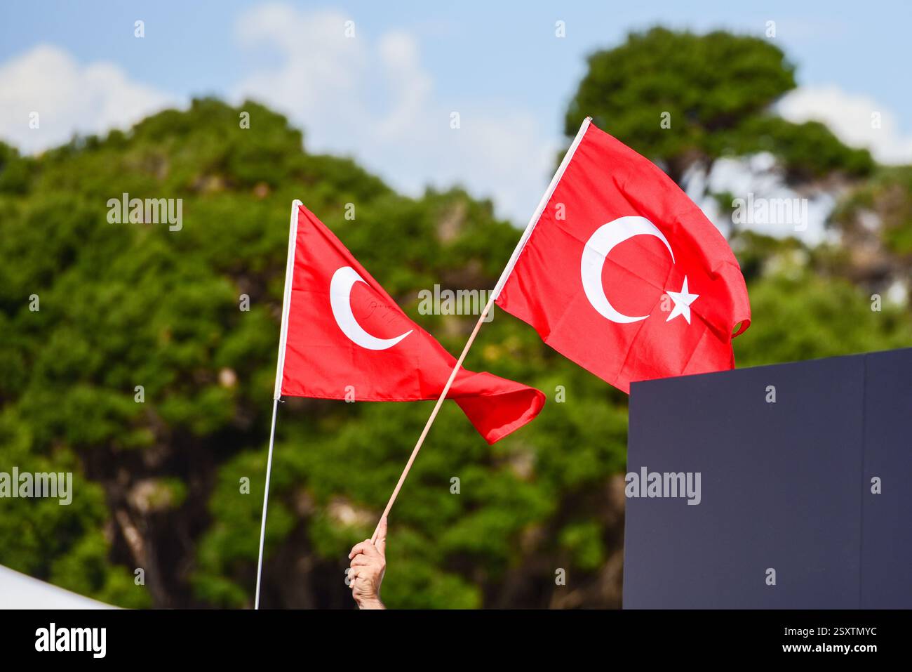 Phillip Island, Australia. 22nd Feb, 2025. Turkish flags are seen at ...