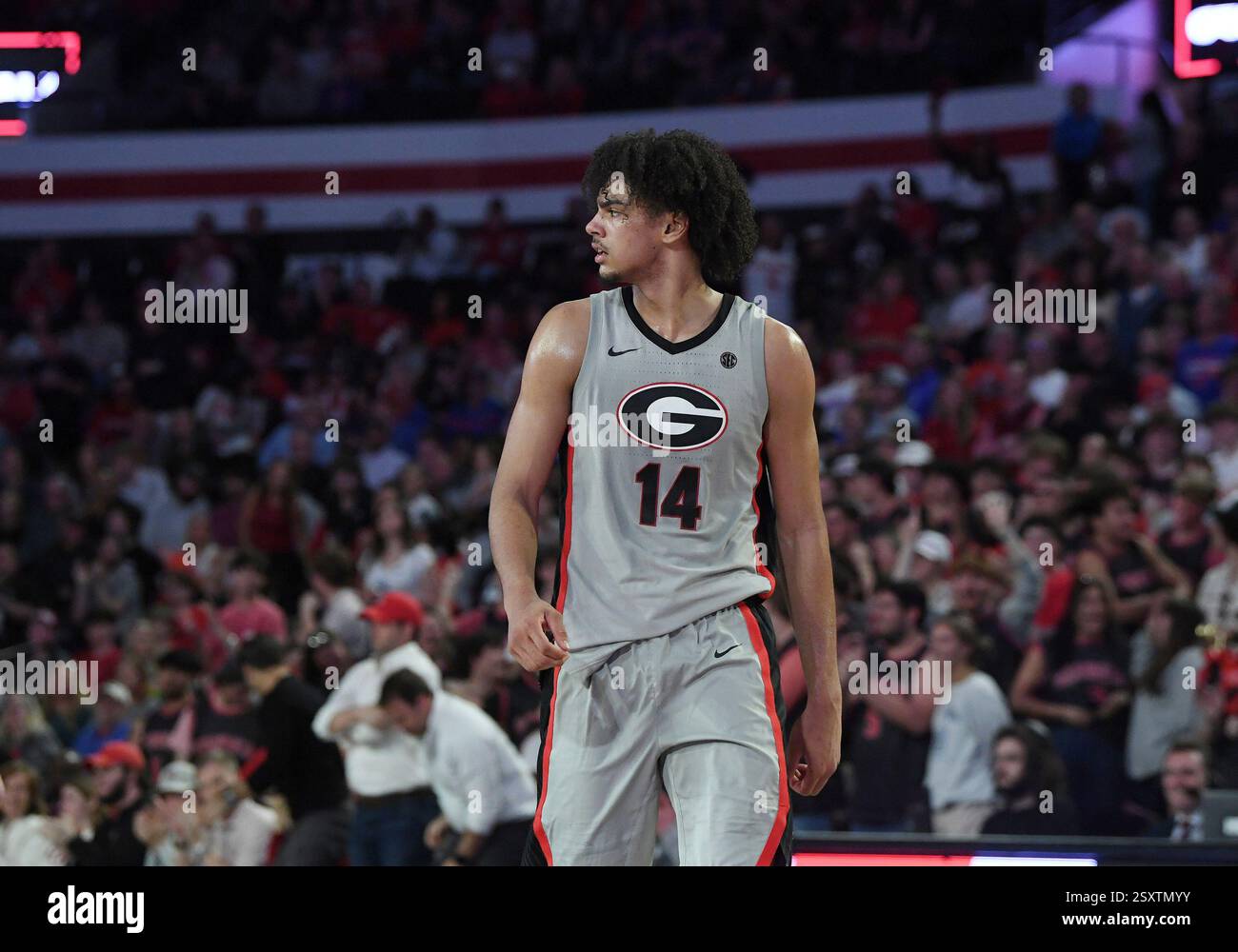 ATHENS, GA - FEBRUARY 25: Georgia Bulldogs forward Asa Newell (14 ...