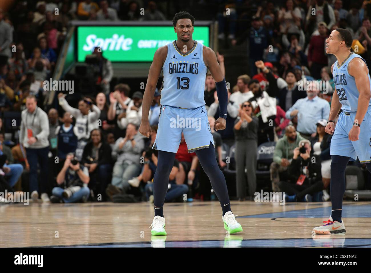 Memphis Grizzlies forward Jaren Jackson Jr. (13) reacts in the second ...