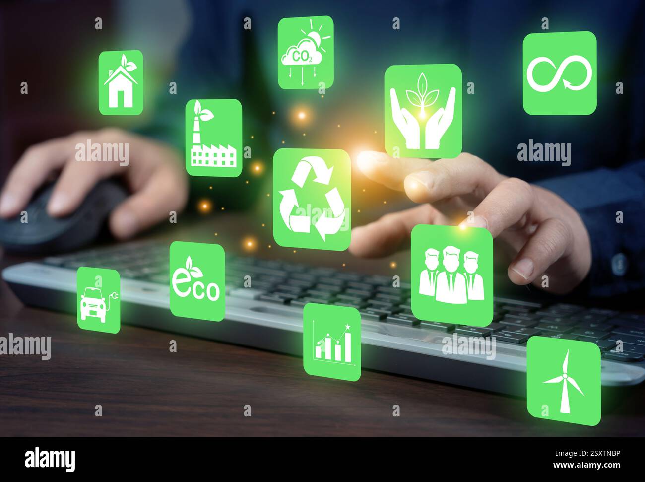 Net zero and carbon neutral. analyze investment sustainability ESG ...