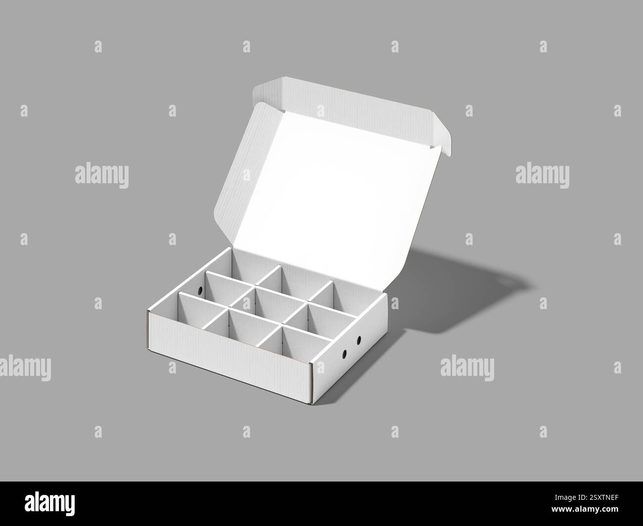 9 Partitioned Box Mockup 3D Rendering Stock Photo - Alamy
