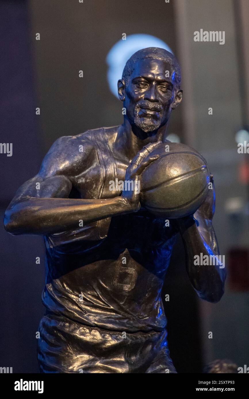 BOSTON, MA - FEBRUARY 22: A view of the statue honoring Boston Celtics ...