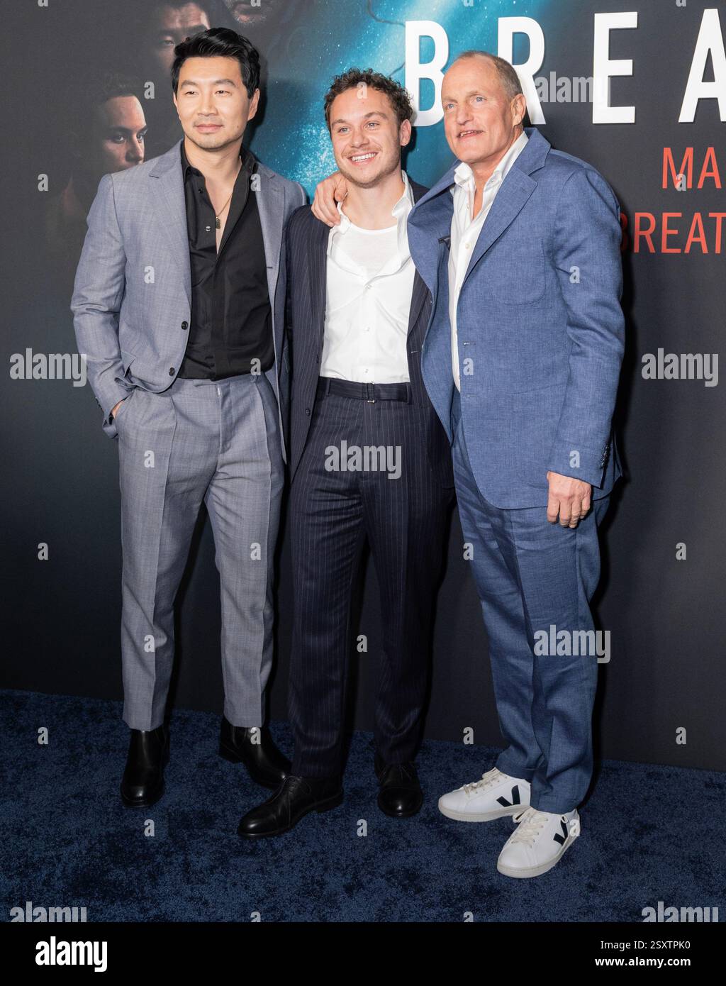 New York, United States. 25th Feb, 2025. Simu Liu, Finn Cole, Woody ...