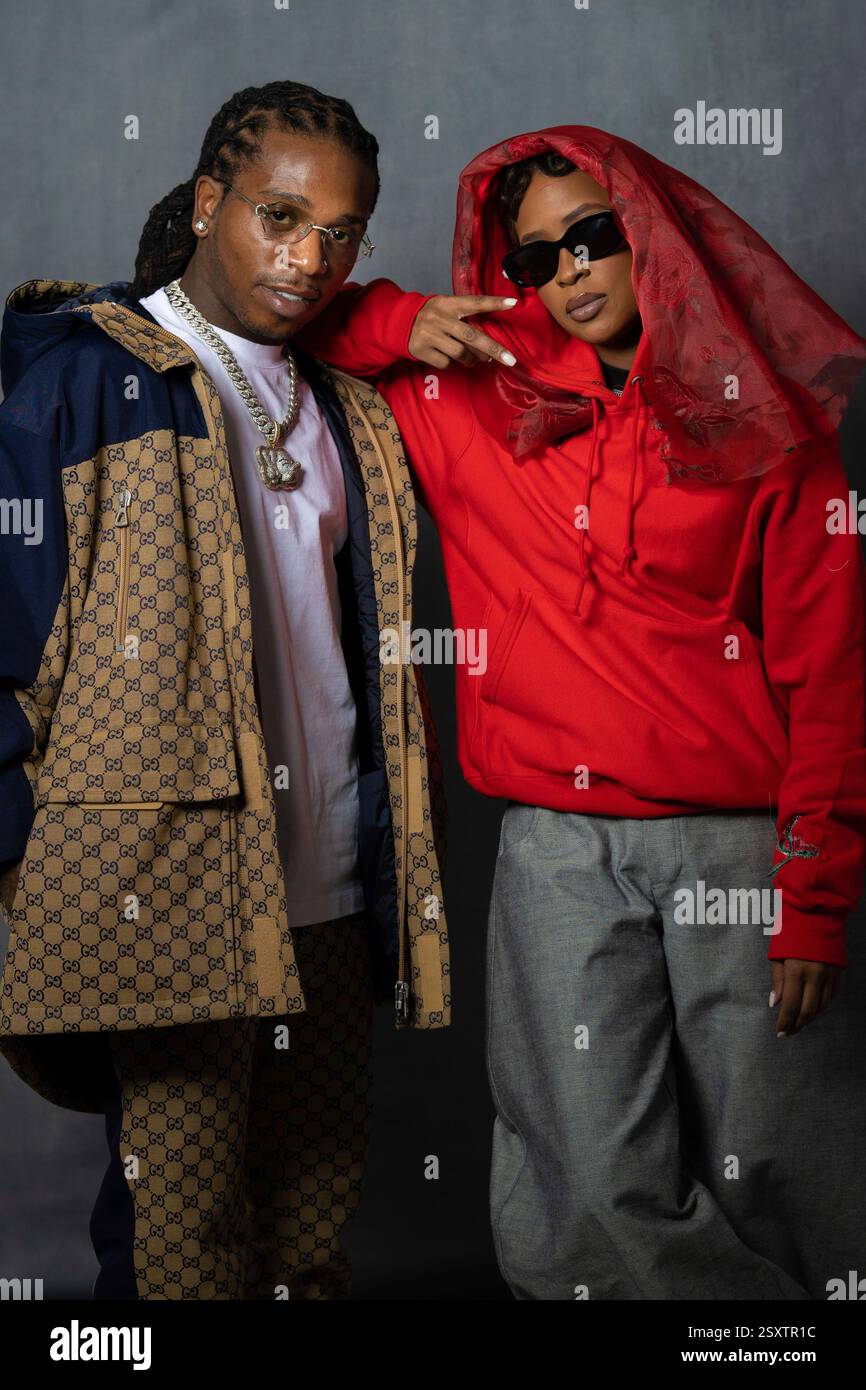 Jacquees, left, and DeJ Loaf for a portrait on Feb. 13, 2025, in New ...