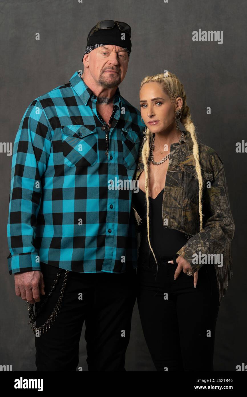 The Undertaker, left, and Michelle McCool pose for a portrait on Feb ...