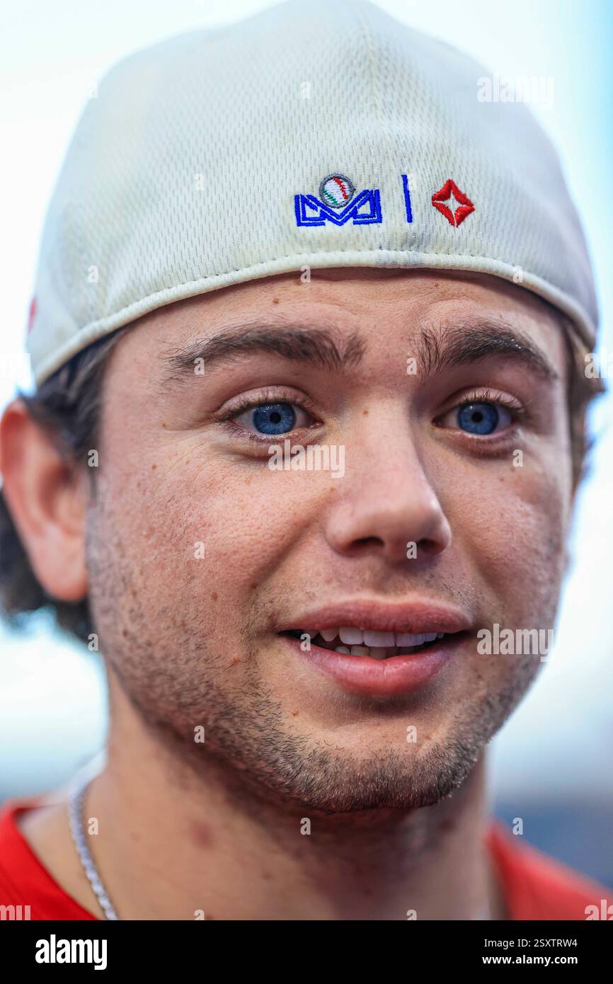 MEXICALI, MEXICO - FEBRUARY 7: Mateo Gil of the Charros de Jalisco of ...