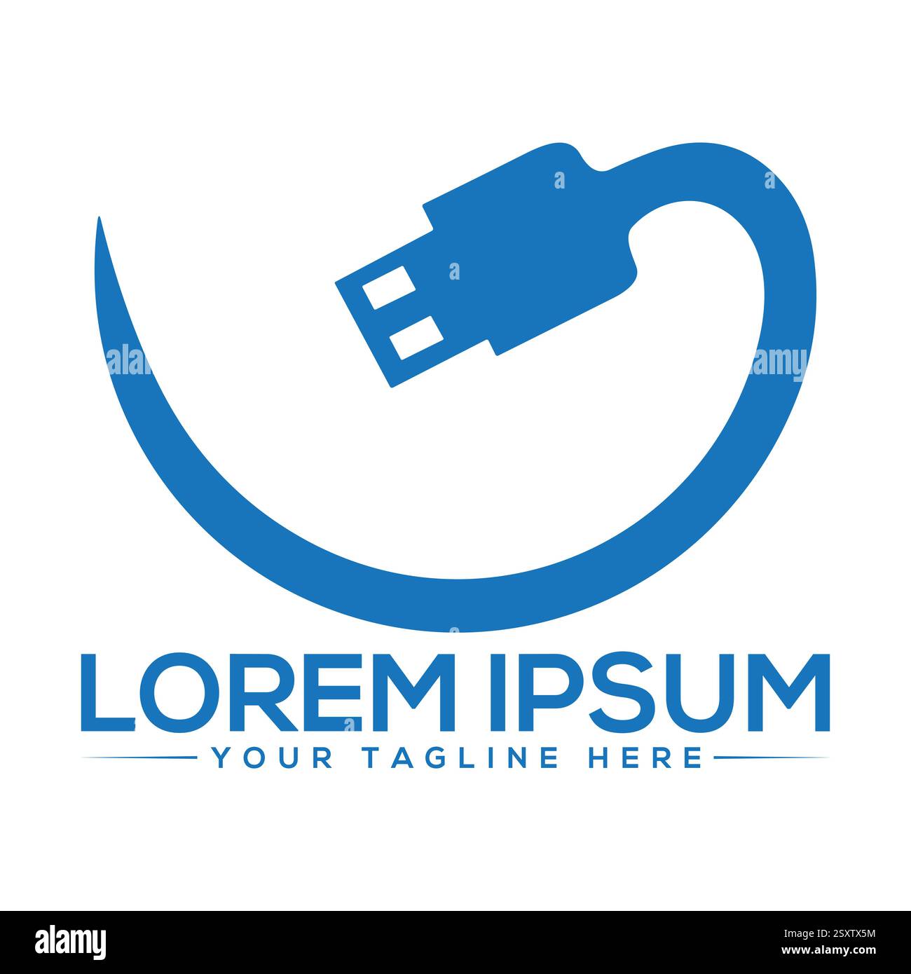 Tech Logo Design Vector, Cable Logo Design Stock Vector Image & Art - Alamy