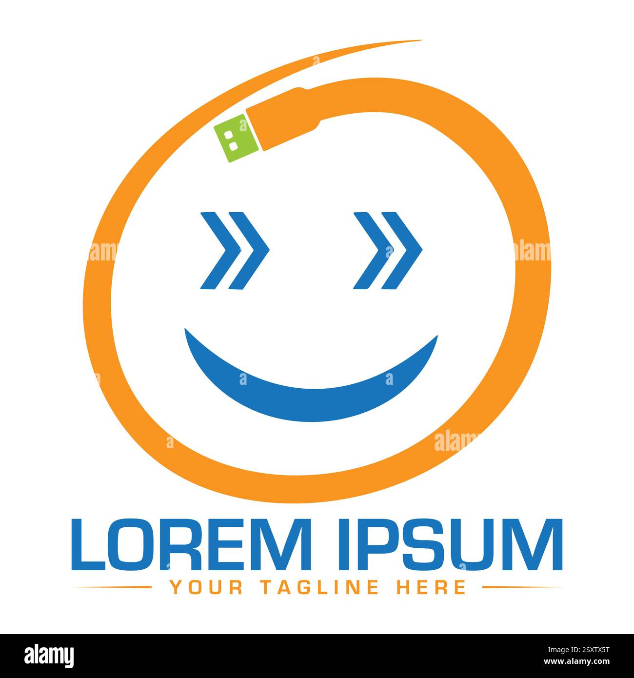 Tech Logo Design Vector, Cable Logo Design Stock Vector Image & Art - Alamy