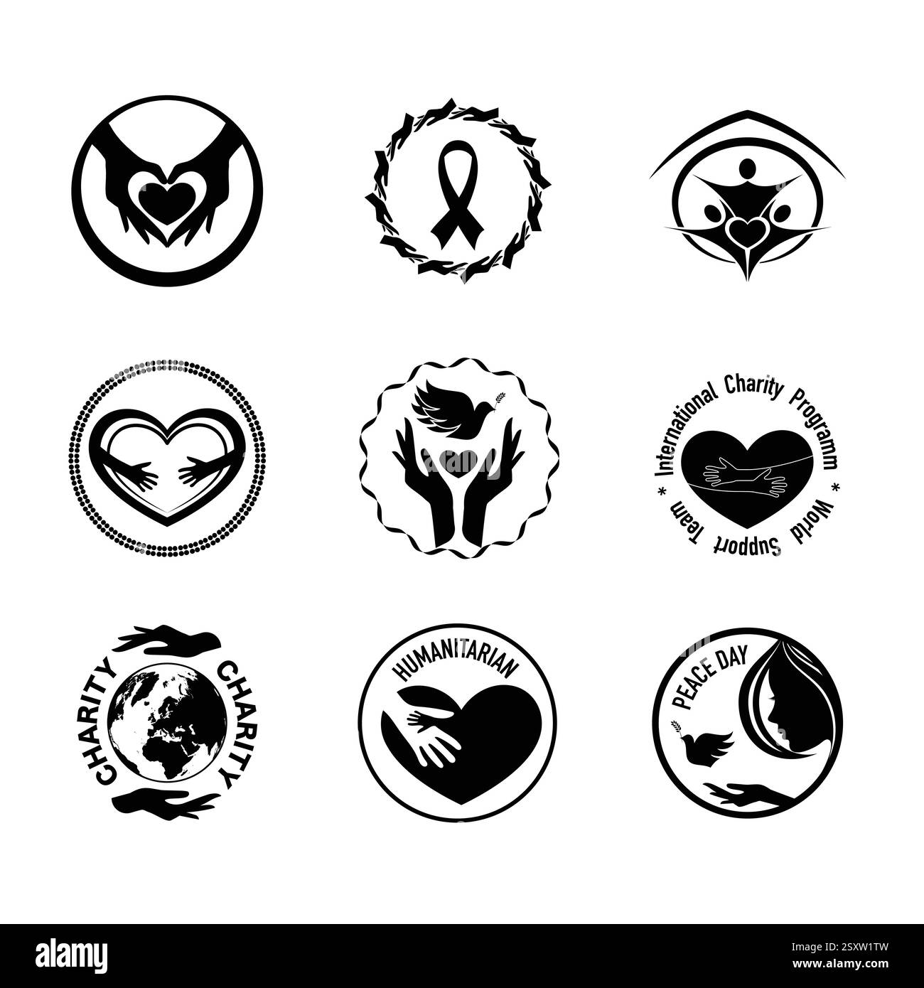 Charity people love Black and White Stock Photos & Images - Alamy