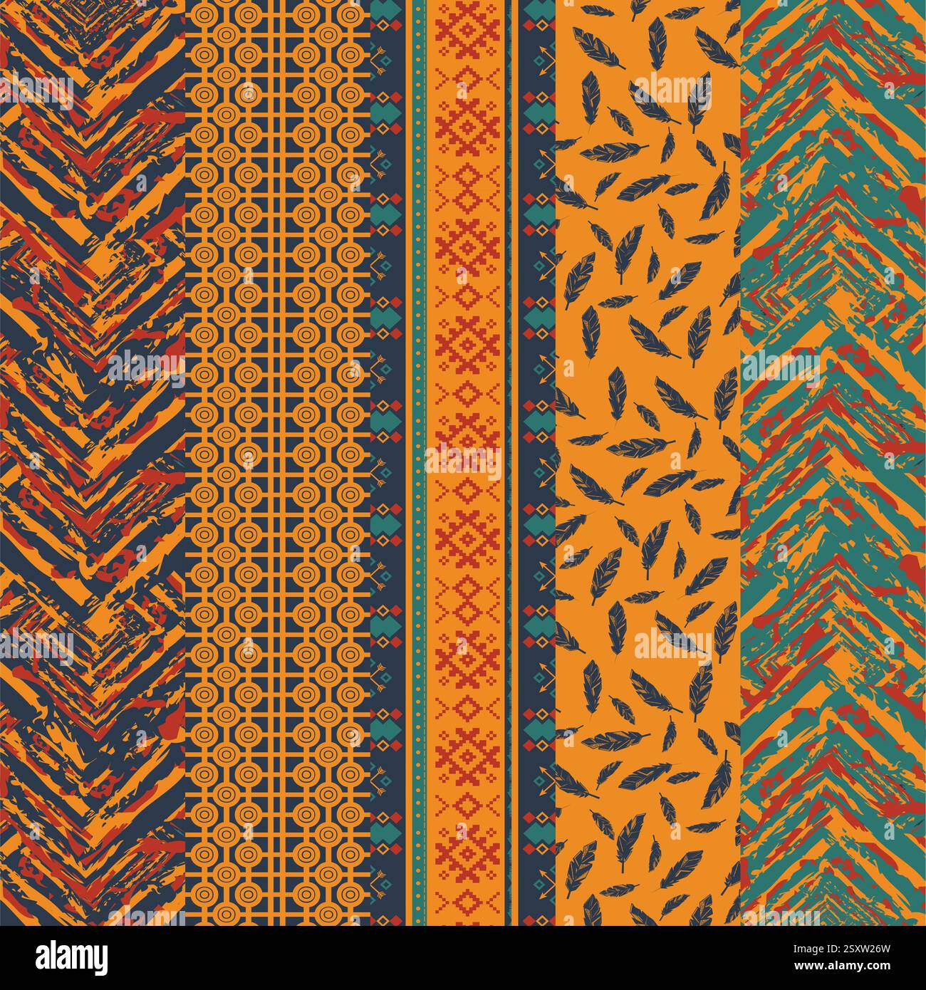 Boho tribal wallpaper Stock Vector Image & Art - Alamy