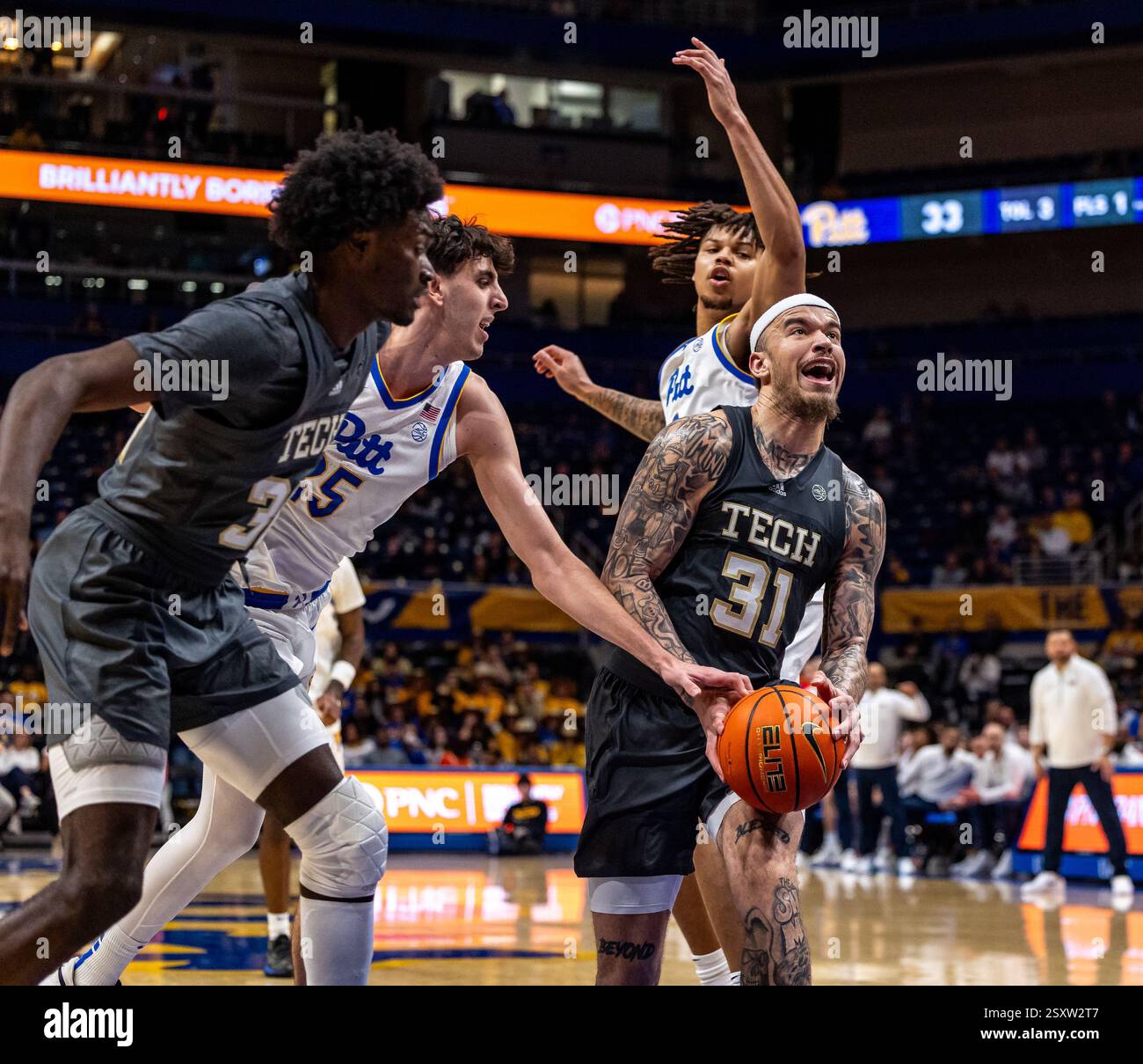 February 25, 2025: Georgia Tech Yellow Jackets forward Duncan Powell ...