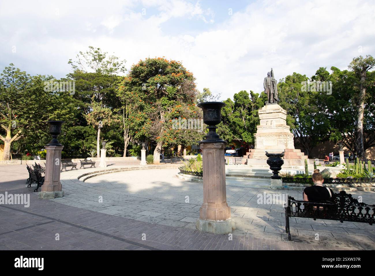 Oaxaca, Mexico; 1st January 2025: Juarez el LLano Park in the city of ...