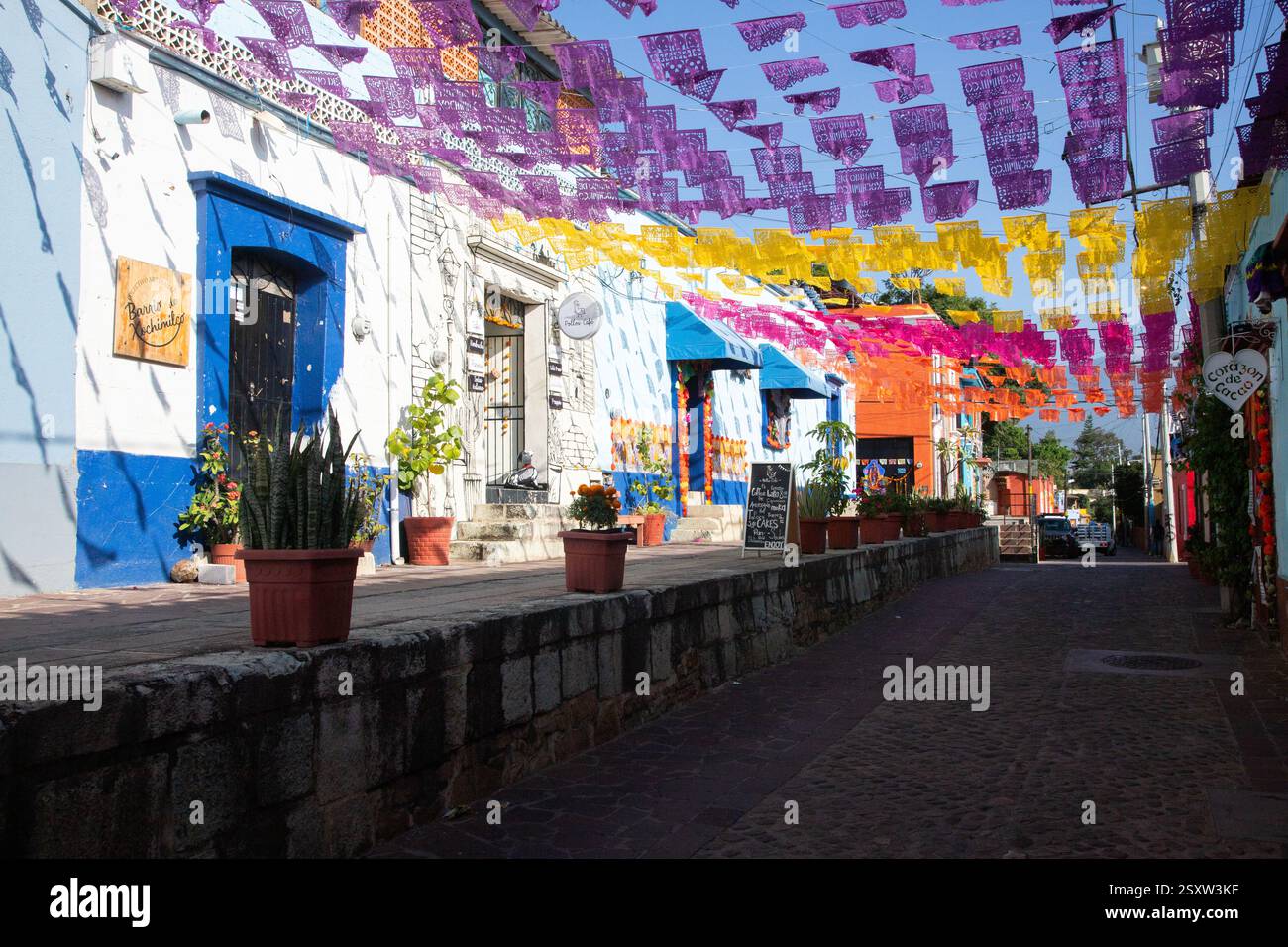 Oaxaca, Mexico; 1st January 2025: Views of the colorful streets of the ...