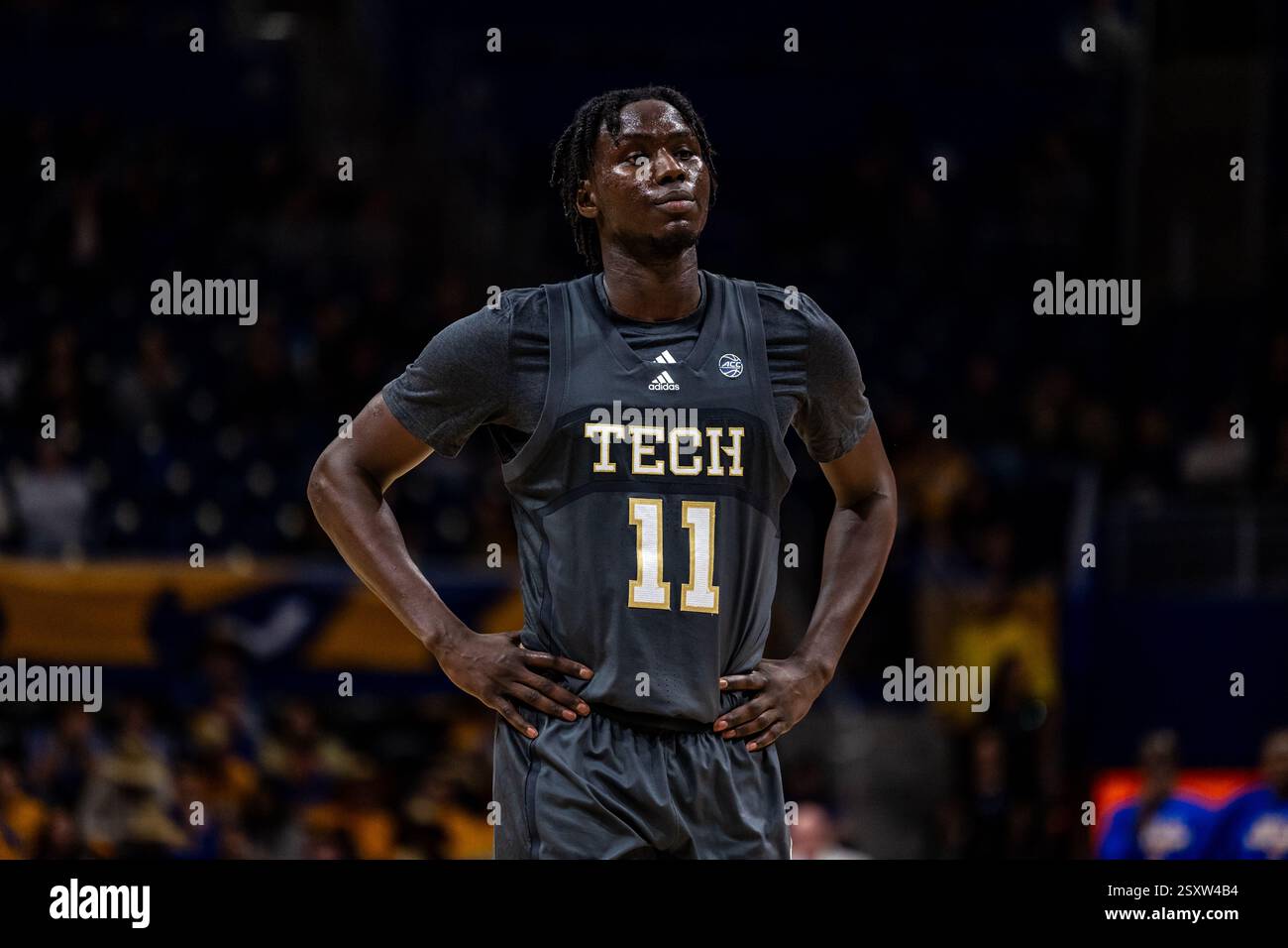 February 25, 2025: Georgia Tech Yellow Jackets forward Baye Ndongo (11 ...