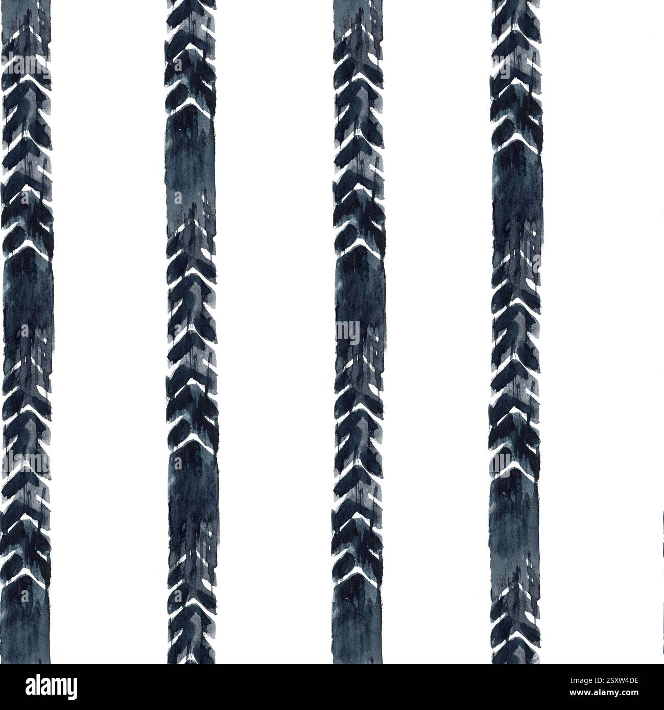 Seamless pattern tread watercolor illustration from Motorbike wheel ...