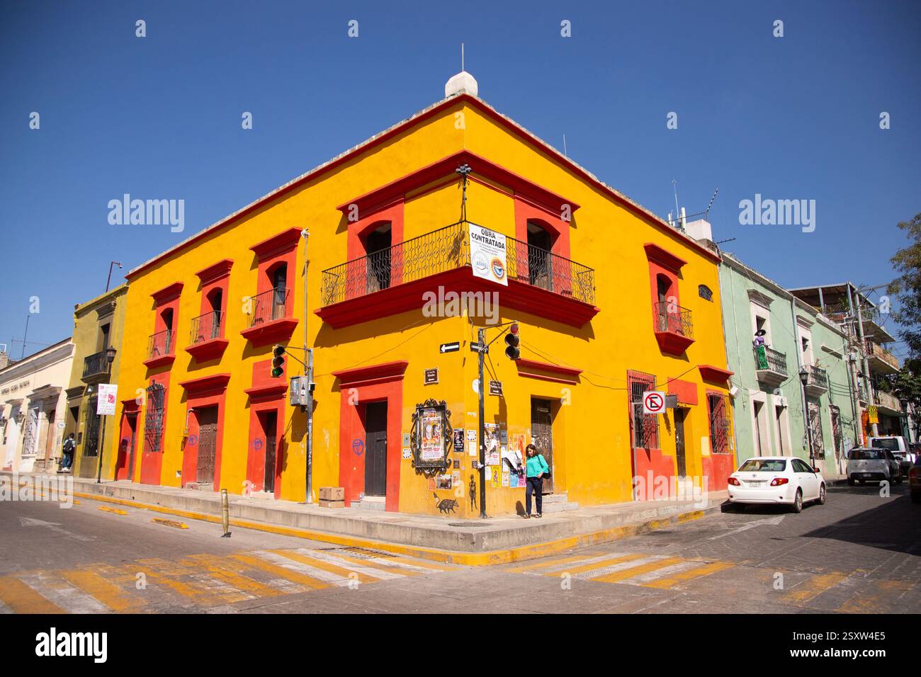 Oaxaca, Mexico; 1st January 2025: Colorful and beautiful residential ...
