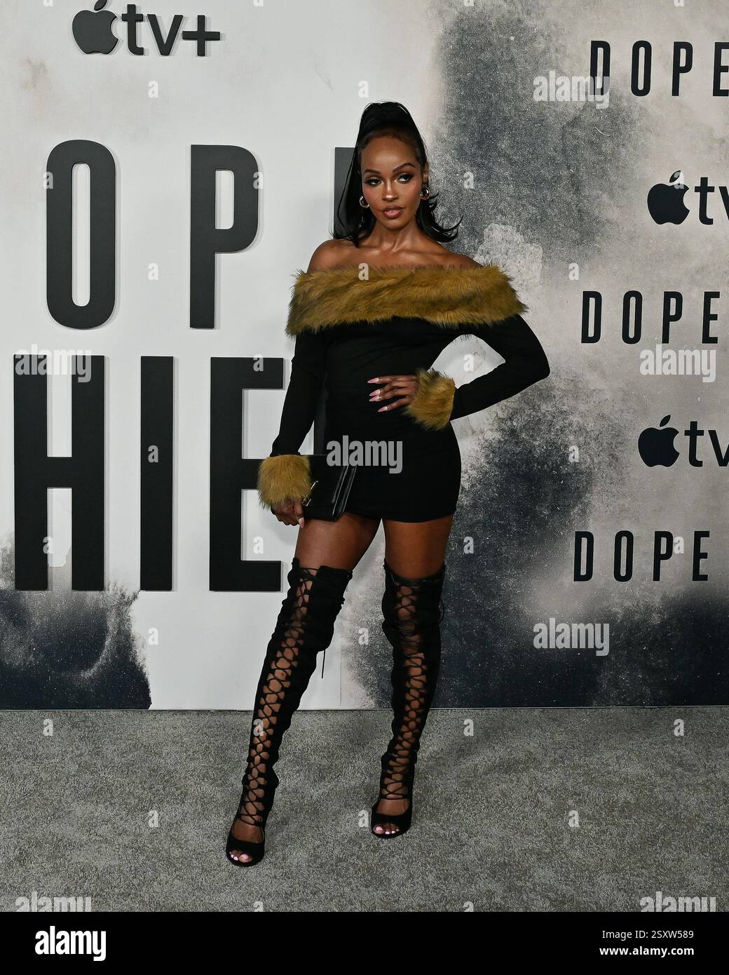 New York, USA. 25th Feb, 2025. Maryam Basir attends the premiere of ...