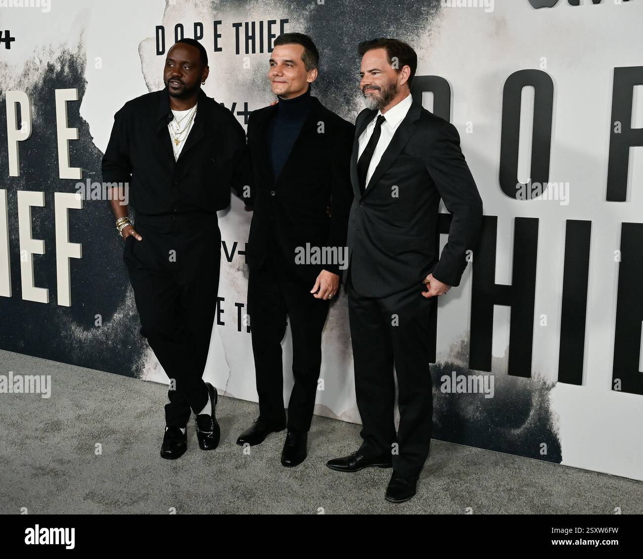 New York, USA. 25th Feb, 2025. (L-R) Brian Tyree Henry, Wagner Moura ...